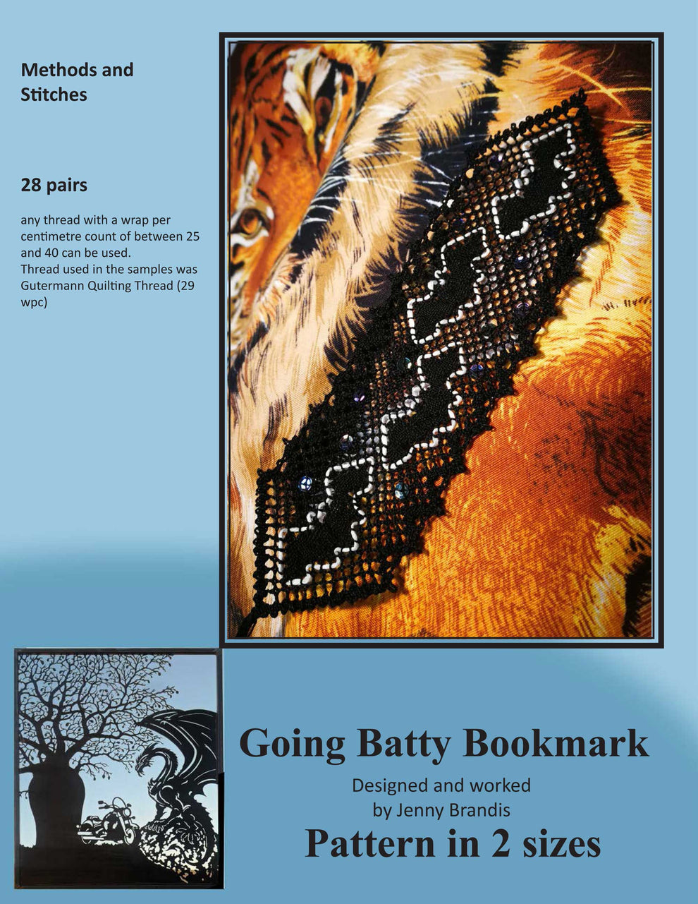 Going Batty Bookmark (DIGITAL FILE) – JennyBrandisLace